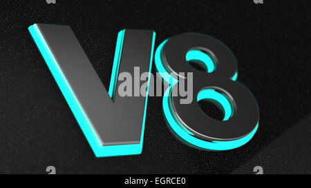 Hot rod V8 Engine 3D render Stock Photo - Alamy