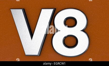 Hot rod V8 Engine 3D render Stock Photo - Alamy