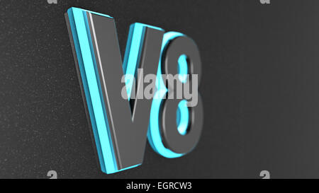 Hot rod V8 Engine 3D render Stock Photo - Alamy
