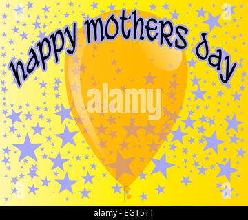 Happy mothers day Celebration, Balloon Mom text with gift box, heart ...