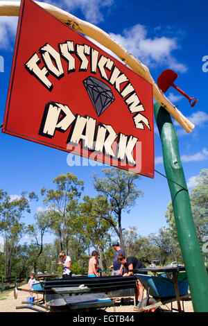 Gem fossicking park in Rubyvale Stock Photo - Alamy