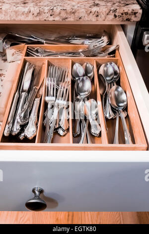 Kitchen utensil drawer Stock Photo - Alamy