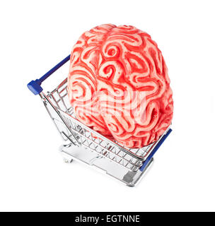 Brain and shopping cart Stock Photo - Alamy