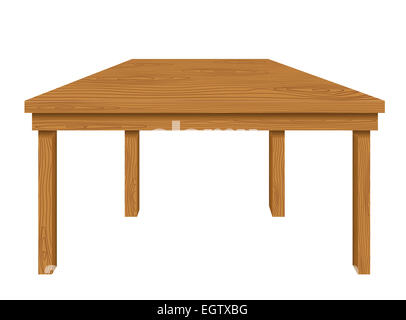 wooden table top template isolated on white background. 3d illustration ...