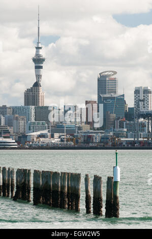 Downtown Auckland with its high rise buildings, New Zealand Stock Photo ...