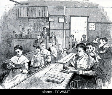 History education 18th Century School, Teacher disciplining a child ...