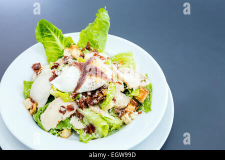 Grilled Chicken Salad, Ceasar Salad Stock Photo - Alamy