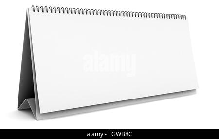 Blank White Desktop Calendar Stock Photo - Alamy