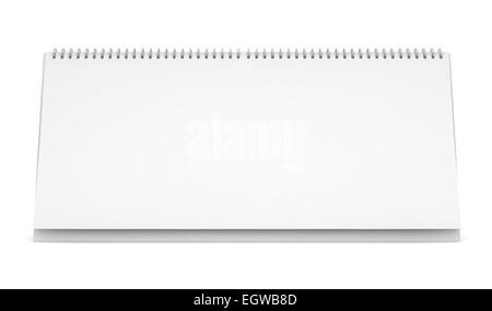 Blank White Desktop Calendar Stock Photo - Alamy