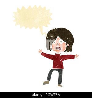 cartoon scared person with speech bubble Stock Vector Image & Art - Alamy