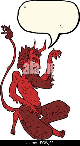 cartoon traditional devil with speech bubble Stock Vector Image & Art ...