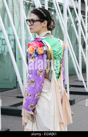 Designer Kristina Ivkovic arriving at the Jil Sander runway show in ...