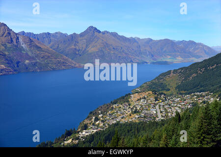 View of Queenstown, dubbed the Adventure Capital of the World by the ...