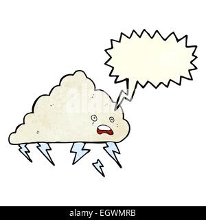 cartoon thundercloud with speech bubble Stock Vector Image & Art - Alamy