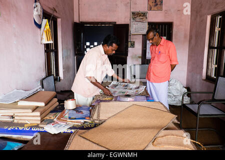 Inside a coir factory near Alleppey, Kerala, Southern India - handmade ...