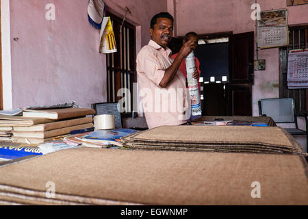 Inside a coir factory near Alleppey, Kerala, Southern India - handmade ...