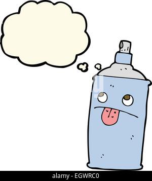cartoon spray can with thought bubble Stock Vector Image & Art - Alamy
