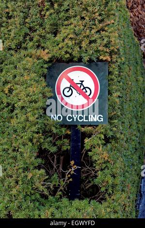 A Highway Code no cycling sign on a pavement in London, UK Stock Photo ...