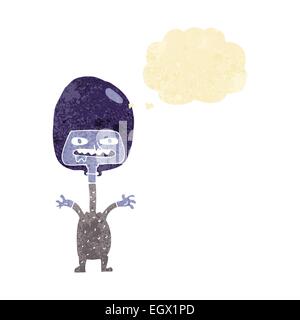 cartoon space alien with thought bubble Stock Vector Image & Art - Alamy