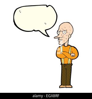cartoon mean old man with speech bubble Stock Vector Image & Art - Alamy