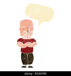 cartoon tough guy with speech bubble Stock Vector Image & Art - Alamy