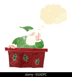 cartoon bored santa claus with thought bubble Stock Vector Image & Art ...