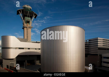 The FAA Control Tower at the LAX Los Angeles International Airport a ...