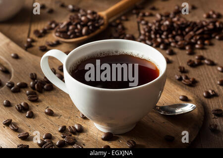 Dark Organic Black Coffee in a Cup Stock Photo - Alamy