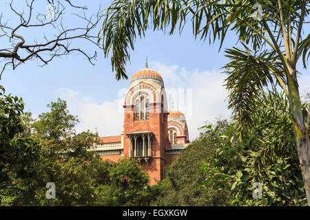 Red brick Indo-Saracenic style Senate House, main building of ...
