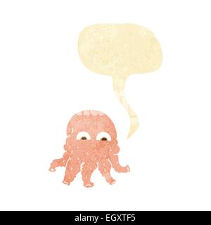cartoon alien squid face with speech bubble Stock Vector Image & Art ...