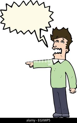 cartoon man accusing with speech bubble Stock Vector Image & Art - Alamy