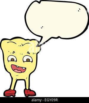 cartoon yellow tooth with speech bubble Stock Vector Image & Art - Alamy
