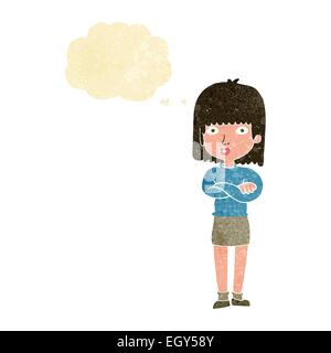 cartoon impatient woman with thought bubble Stock Vector Image & Art ...