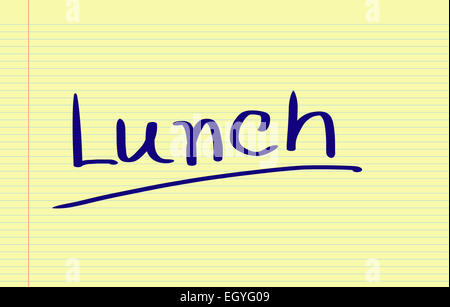 Handwriting text Lunch Break, Concept meaning time when a person stops ...