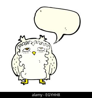 cartoon wise old owl with speech bubble Stock Vector Image & Art - Alamy