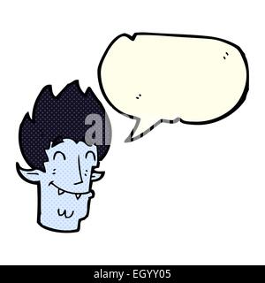 cartoon happy vampire head with speech bubble Stock Vector Image & Art ...