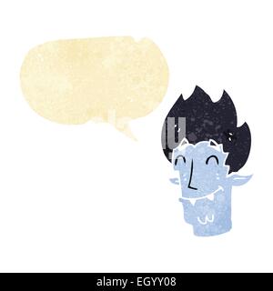cartoon happy vampire head with speech bubble Stock Vector Image & Art ...