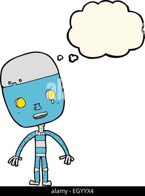 cartoon sad robot with thought bubble Stock Vector Image & Art - Alamy
