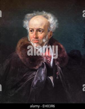 JEAN-BAPTISTE ISABEY French artist, with his daughter and their dog ...