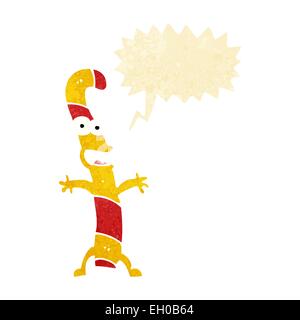 cartoon candy cane with speech bubble Stock Vector Image & Art - Alamy
