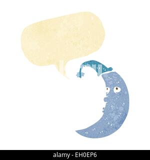 sleepy moon cartoon with speech bubble Stock Vector Image & Art - Alamy