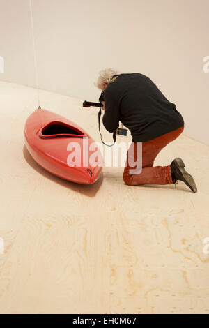 Artist Roman Signer installation Slow Movement at The Curve art gallery ...