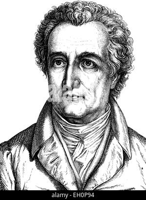 Portrait of Goethe, Johann Wolfgang von Goethe (1749-1832) German Poet ...