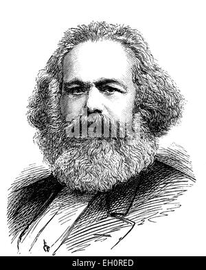 Karl Marx, historic image, 1883 Stock Photo - Alamy