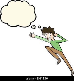 cartoon jumping man with thought bubble Stock Vector Image & Art - Alamy