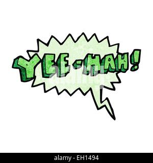 yee hah! cartoon with speech bubble Stock Vector Image & Art - Alamy