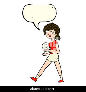 Soccer player with speech bubble Stock Vector Image & Art - Alamy