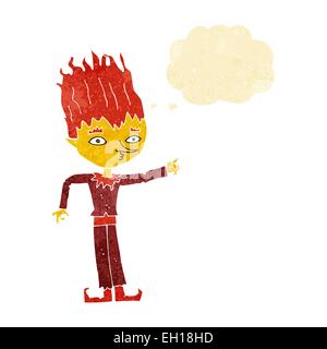 fire spirit cartoon with thought bubble Stock Vector Image & Art - Alamy