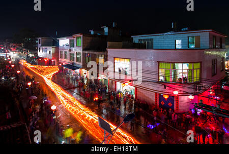 Longyan, China's Fujian Province. 4th Mar, 2015. A child takes part in ...