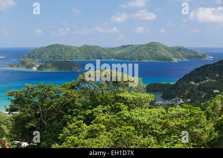 view of Little Tobago island with beach, ocean and scenery, Trinidad ...